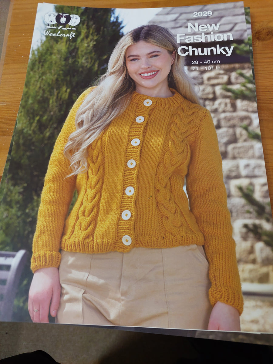 Woolcraft 2029 - Chunky Cardigan Knitting Pattern – Make it Wight