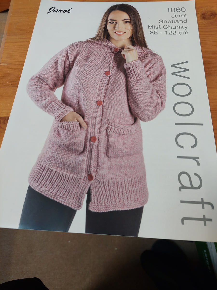 Woolcraft 1060 - Chunky Hooded Coat Knitting Pattern – Make it Wight