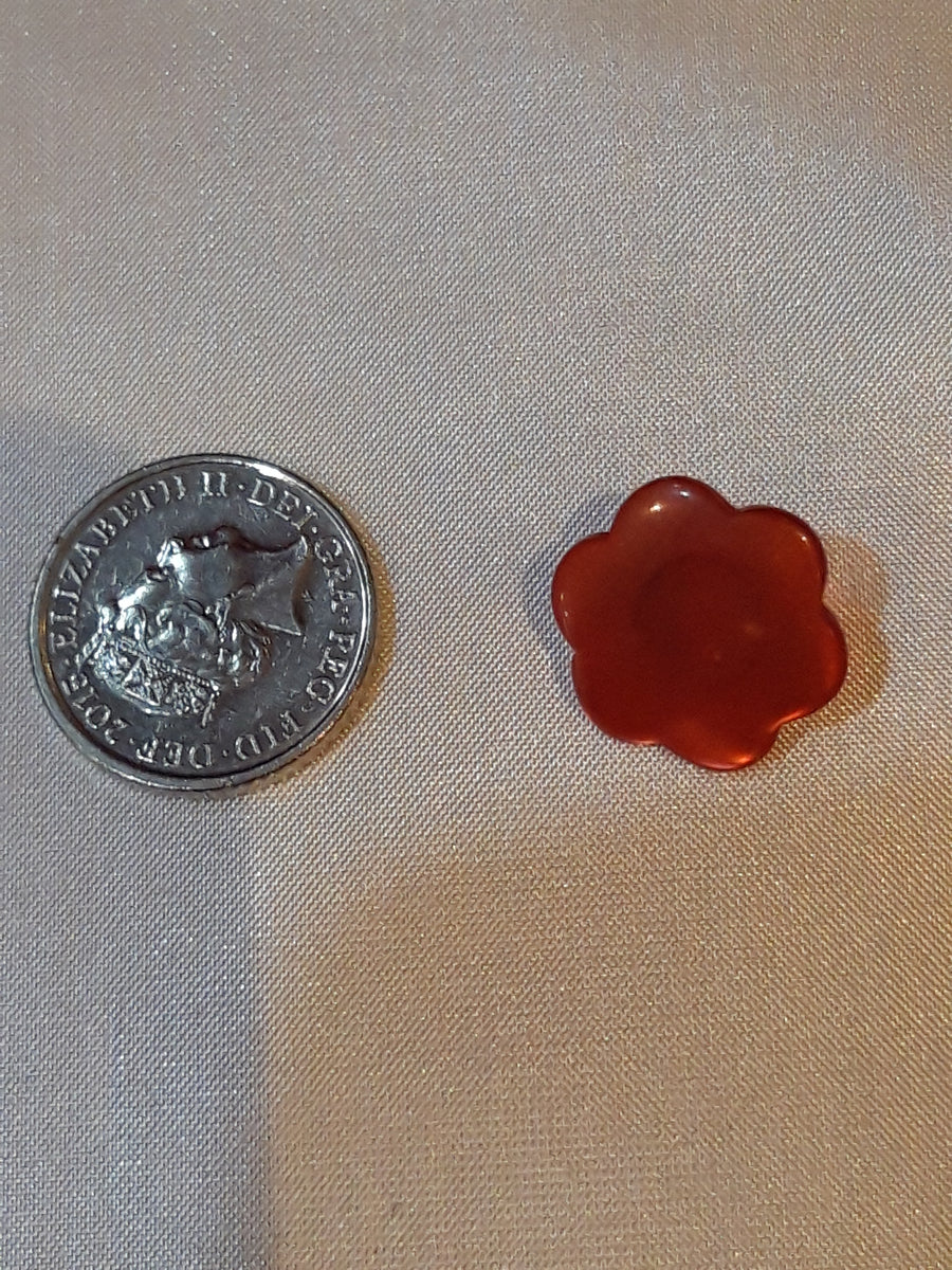 Medium Red Flower Button – Make it Wight