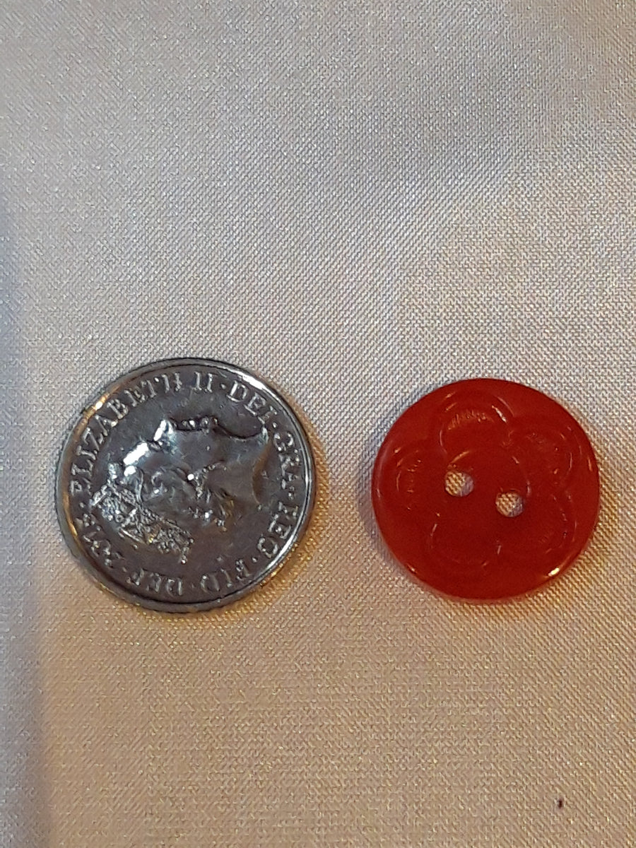 Red Flower Button – Make it Wight